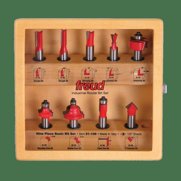 Piece Basic Bit Set (1/2" Shank), 9 – The Tools Man